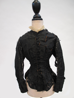 Black Silk Paper Taffeta Bodice